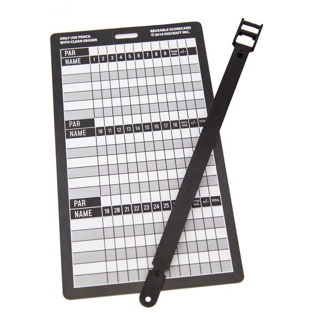 Discraft Erasable Score Card | Disc Golf Score Card & Flight Chart — D ...